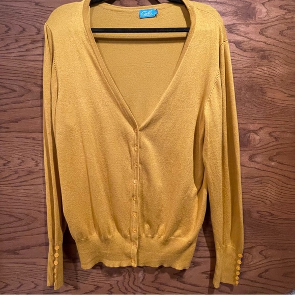 Cielo | Sweaters | Yellow Cardigan Sweater | Poshmark